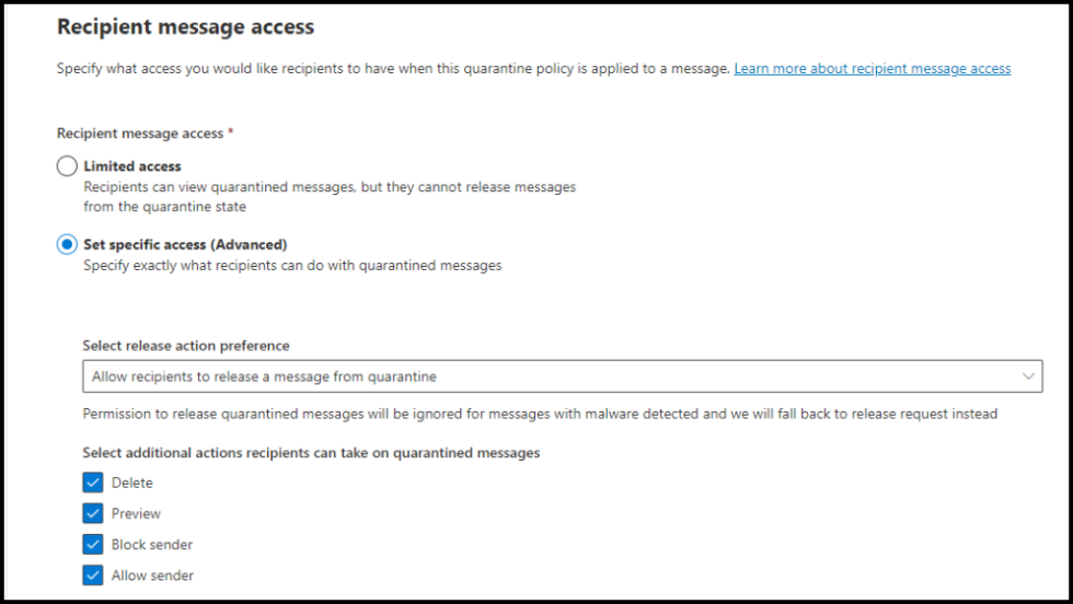 Configure Email Security Quarantine Policy in Microsoft 365 - CPI ...