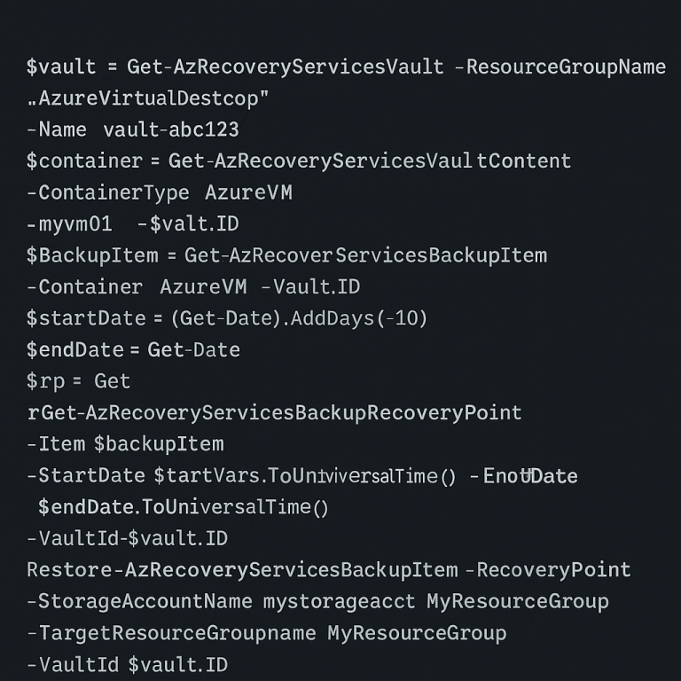 How to Restore an Azure VM OS Disk Using Azure PowerShell - CPI Consulting